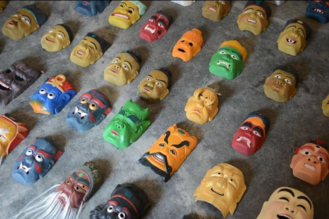 Inside the workshop of Nuo Opera masks in central China's Hubei