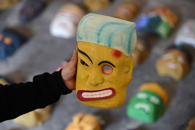 Inside the workshop of Nuo Opera masks in central China's Hubei